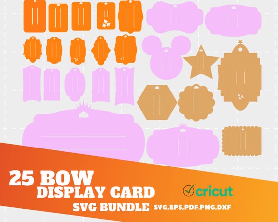 Bow Card SVG Bow Display Card Hair Clip Card DXF Bow Card - Etsy