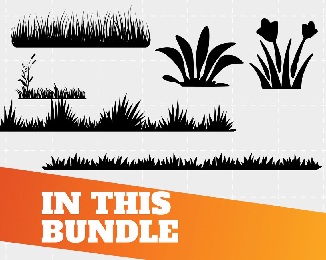 GRASS SVG BUNDLE Grass Svg Clipart Wild Grass Svg Cut Files - Etsy