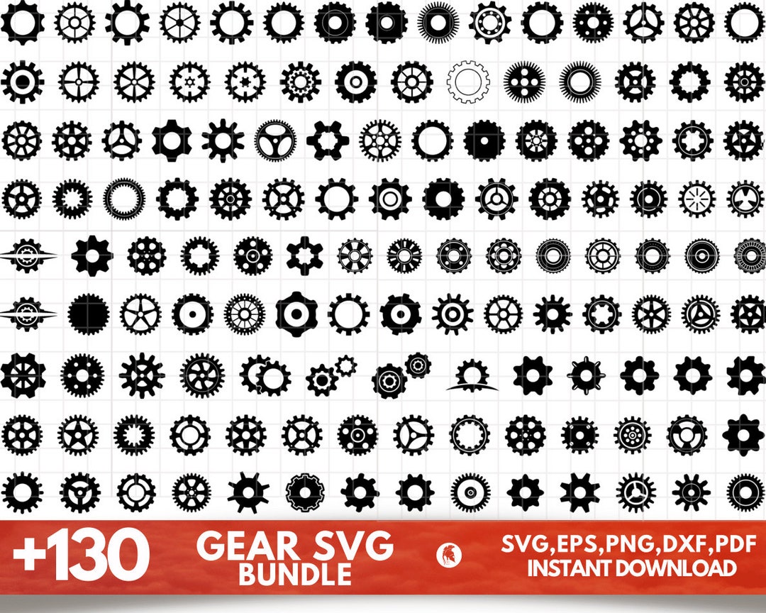 Gears SVG Bundle - Gears PNG Bundle - Gears Clipart - Gears SVG Cut ...