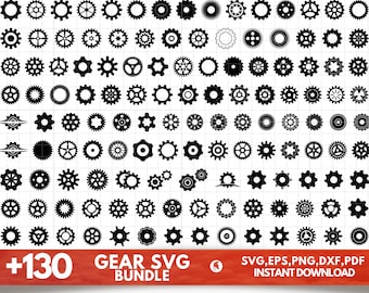 Gears SVG Bundle, Gears PNG Bundle, Gears Clipart, Gears SVG Cut Files ...
