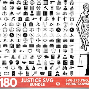 Justice SVG Bundle, Scale of Justice SVG, Law Svg, Lady Justice Svg ...