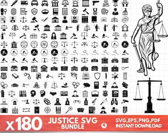 Justice SVG Bundle, Scale of Justice SVG, Law Svg, Lady Justice Svg ...