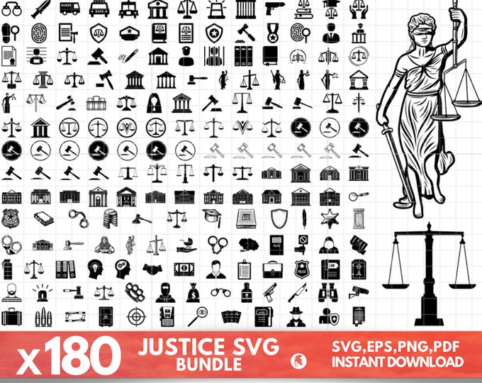 Justice SVG Bundle, Scale of Justice SVG, Law Svg, Lady Justice Svg ...