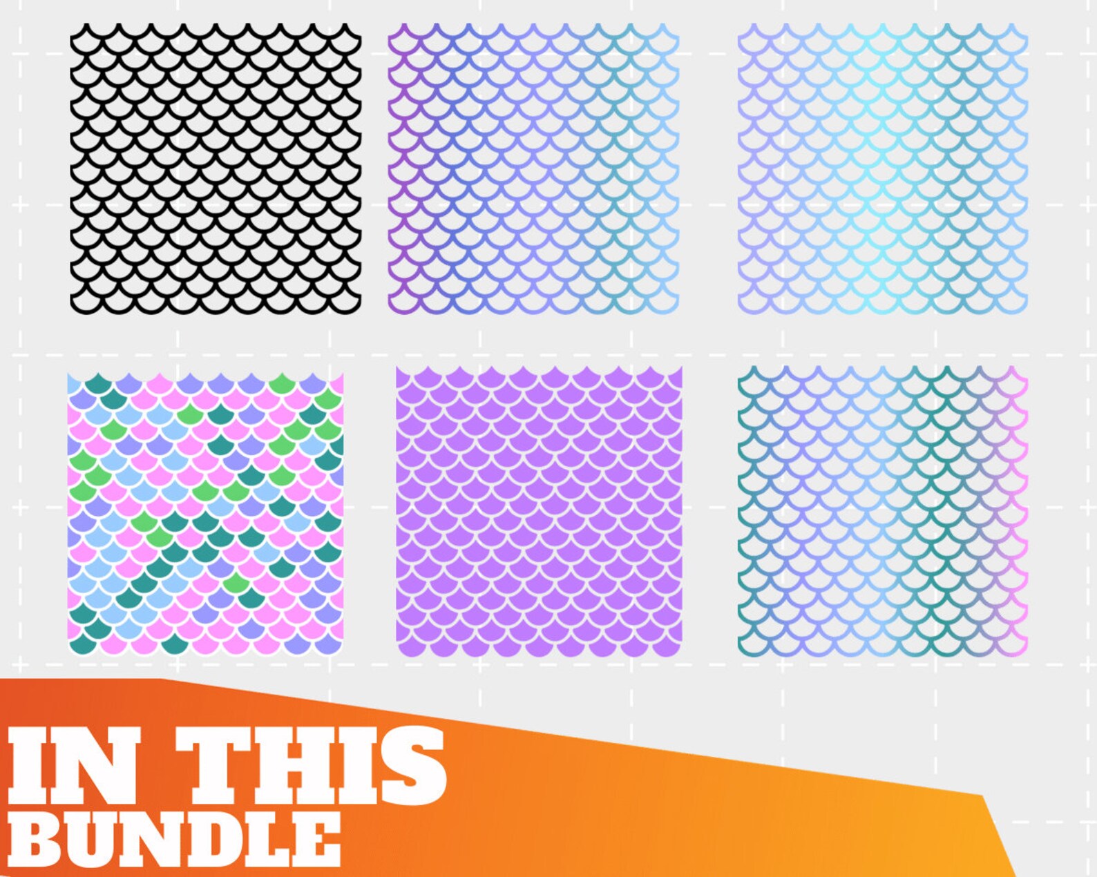Mermaid Scales SVG Mermaid Cut File Pattern Mermaid | Etsy