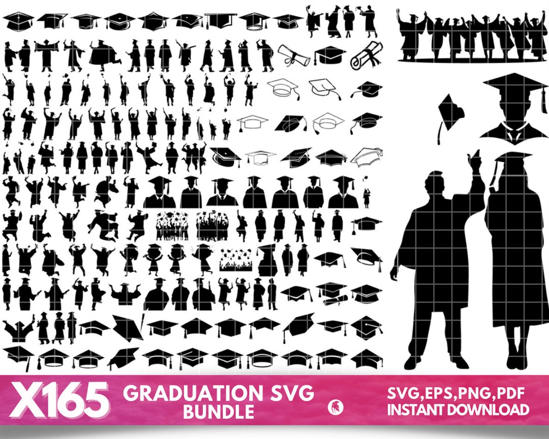 Graduation SVG Bundle - Graduation PNG Bundle - Graduation Clipart ...