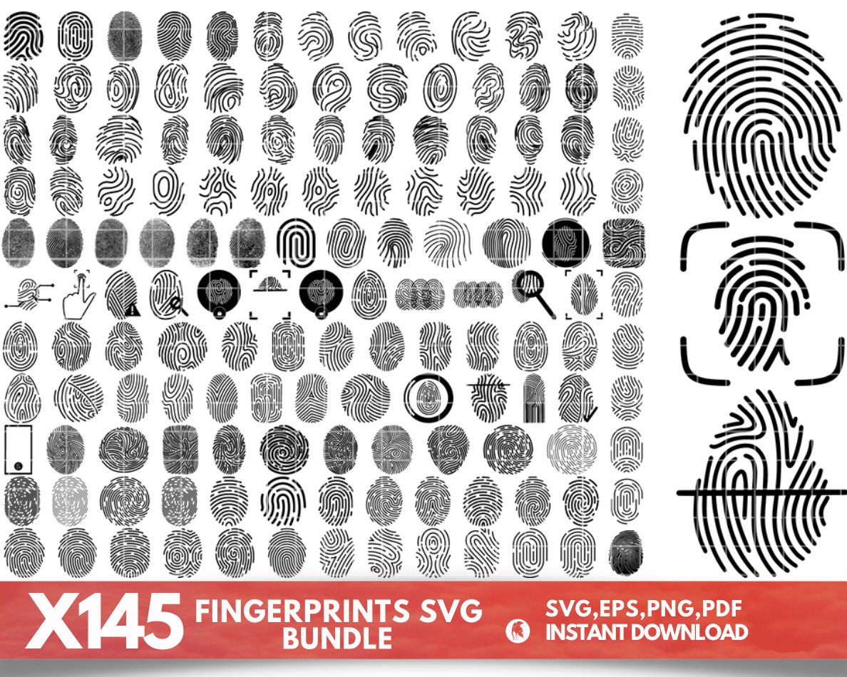 Finger Print Svg, Fingerprint Svg, Thumbprint Svg, Thumb Print Svg ...