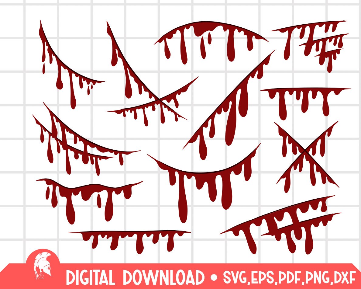 Blood Drips Svg Blood Png Bloody Font Svg Claw Svg Blood - Etsy Australia
