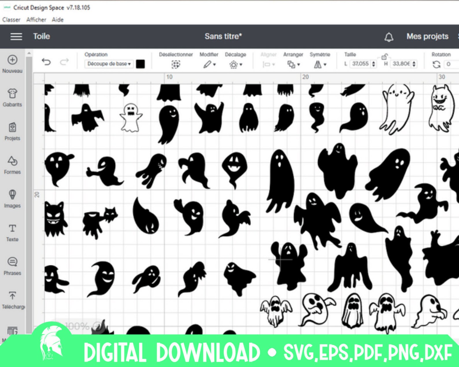 Ghost SVG Cut File for Cricut or Silhouette Ghost Svg Bundle - Etsy