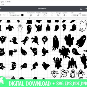 Ghost SVG Cut File for Cricut or Silhouette, Ghost Svg Bundle, Scary ...
