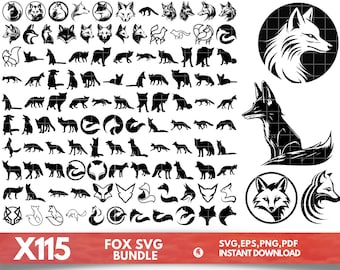 Fox SVG, Fox Bundle SVG Files, Fox SVG Layered, Fox Files for Cricut ...