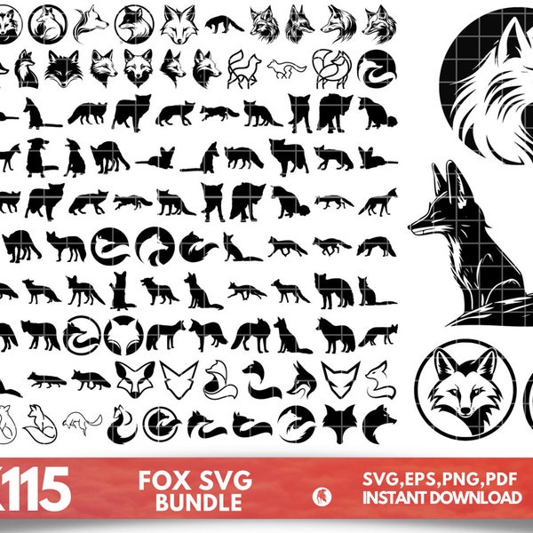 Fox Face Svg - Etsy