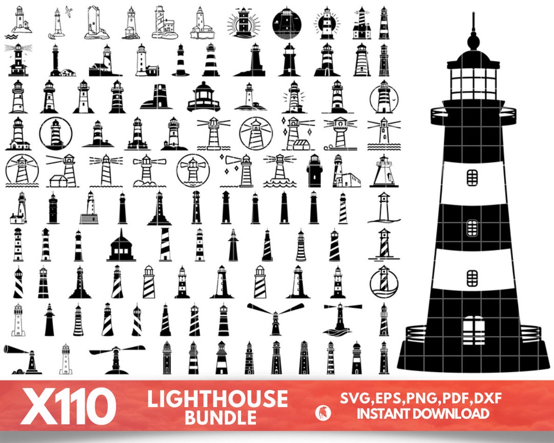 Lighthouse SVG, Ocean Svg, Lighthouse Cricut, Sea Clipart, Lighthouse ...