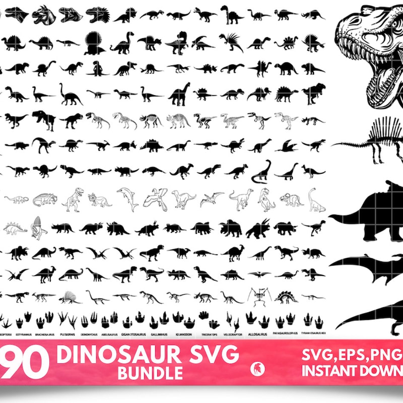 Dinosaur Svg - Etsy