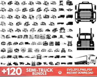 Semi Truck SVG Bundle, Truck Driver Svg, Trucker Svg, Semi Truck ...