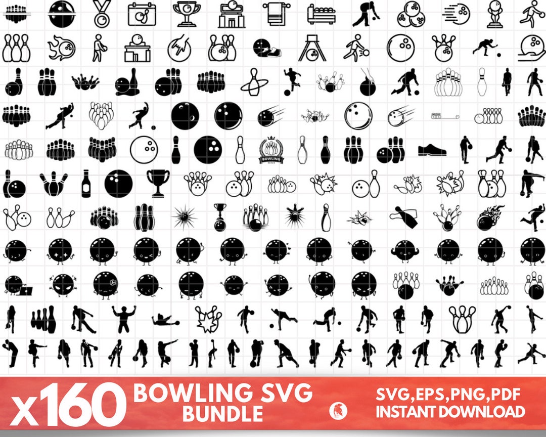 Bowling, Bowling SVG, Bowling SVG Files, SVG Files, Cricut, Silhouette ...