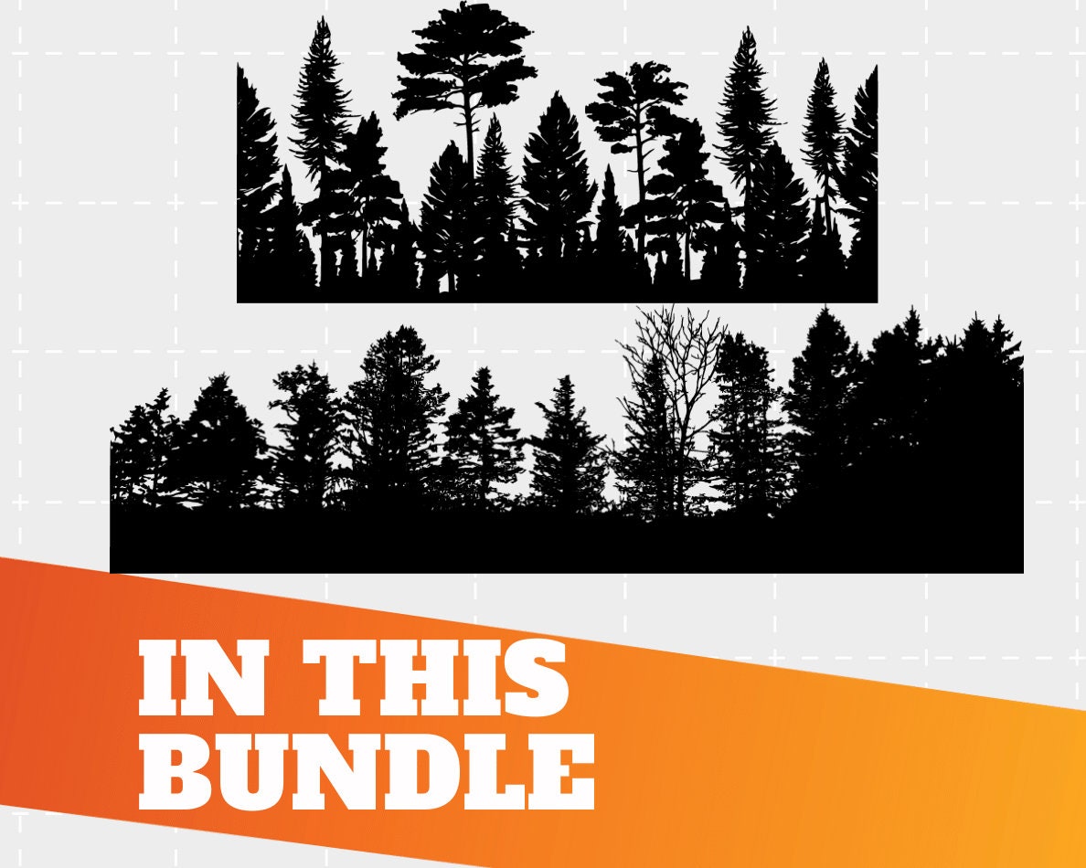 Forest SVG Bundle Tree Line Svg Trees SVG Pine Tree Svg - Etsy