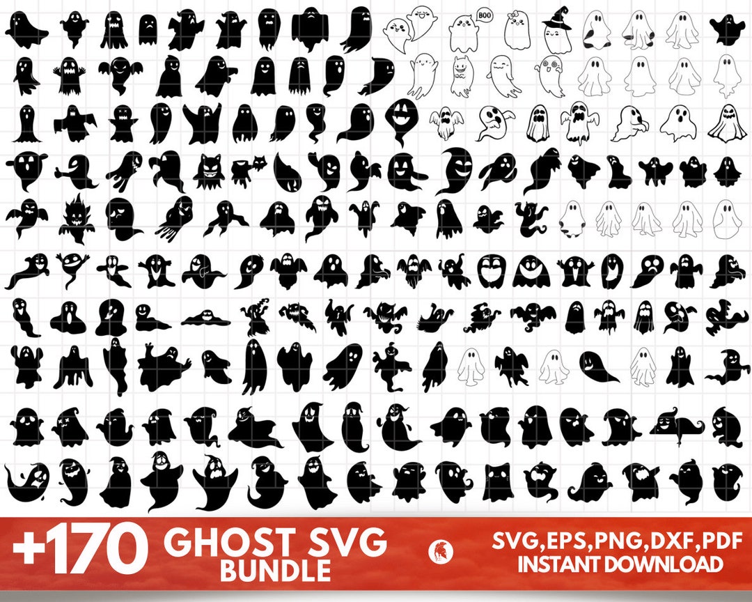 Ghost SVG Bundle - Ghost PNG Bundle - Ghost Clipart - Ghost SVG Cut ...
