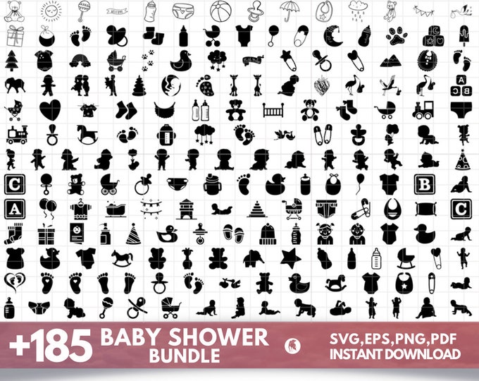 Baby-Dusche-Svg-Bundle, Baby-Dusche-Svg, Neugeborenen-Svg-Bundle, Baby ...