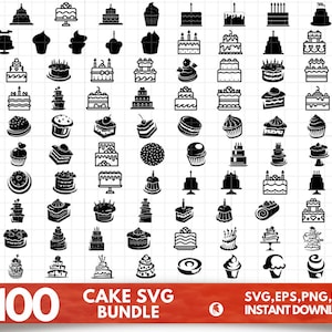 Cake SVG Bundle - Cupcake Svg - Birthday Cake Svg - Cake PNG Bundle ...