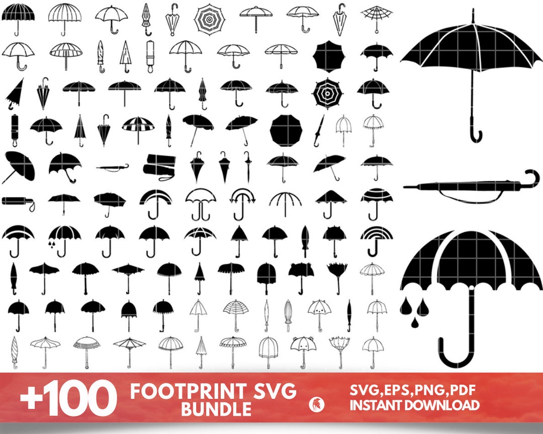 Umbrella Svg, Umbrella Bundle Svg, Umbrella Clipart, Umbrella ...