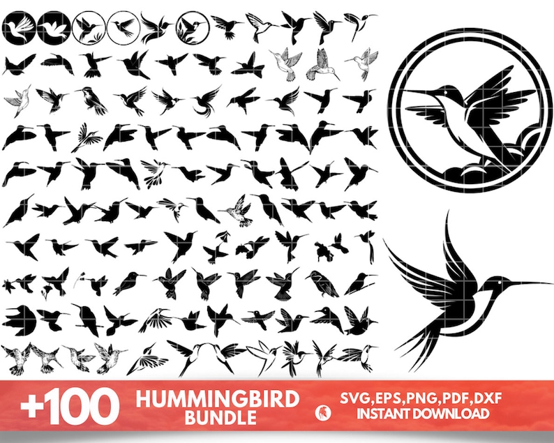 Hummingbird SVG, Bird Svg, Flying Bird Svg, Hummingbird Cricut, Bird ...