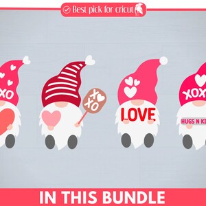 8 Valentine Day Svg Bundle | Valentine Gnome Svg | Gnomes Svg | Love ...