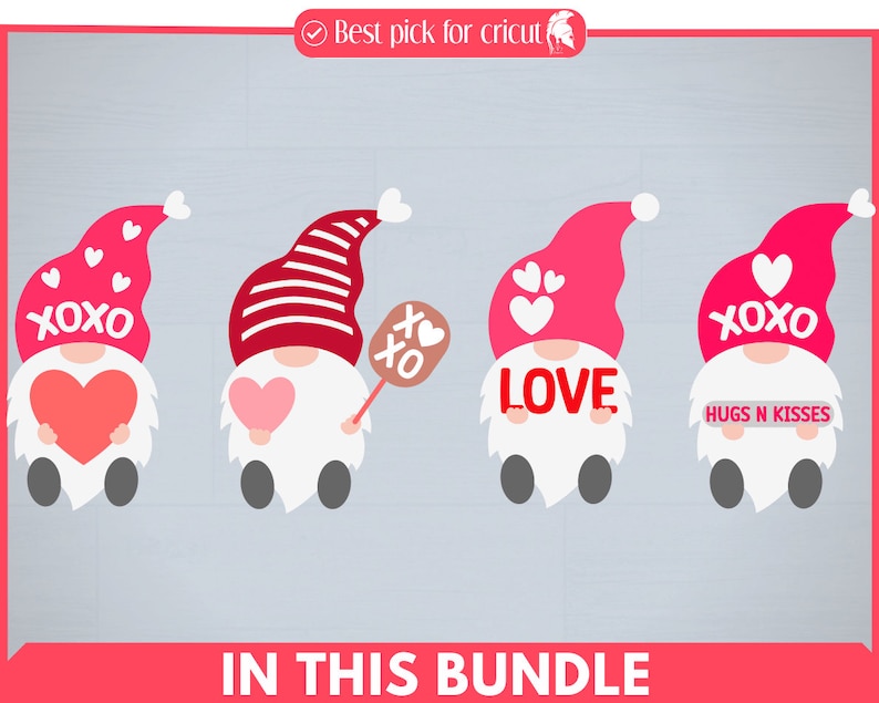8 Valentine Day Svg Bundle Valentine Gnome Svg Gnomes Svg - Etsy