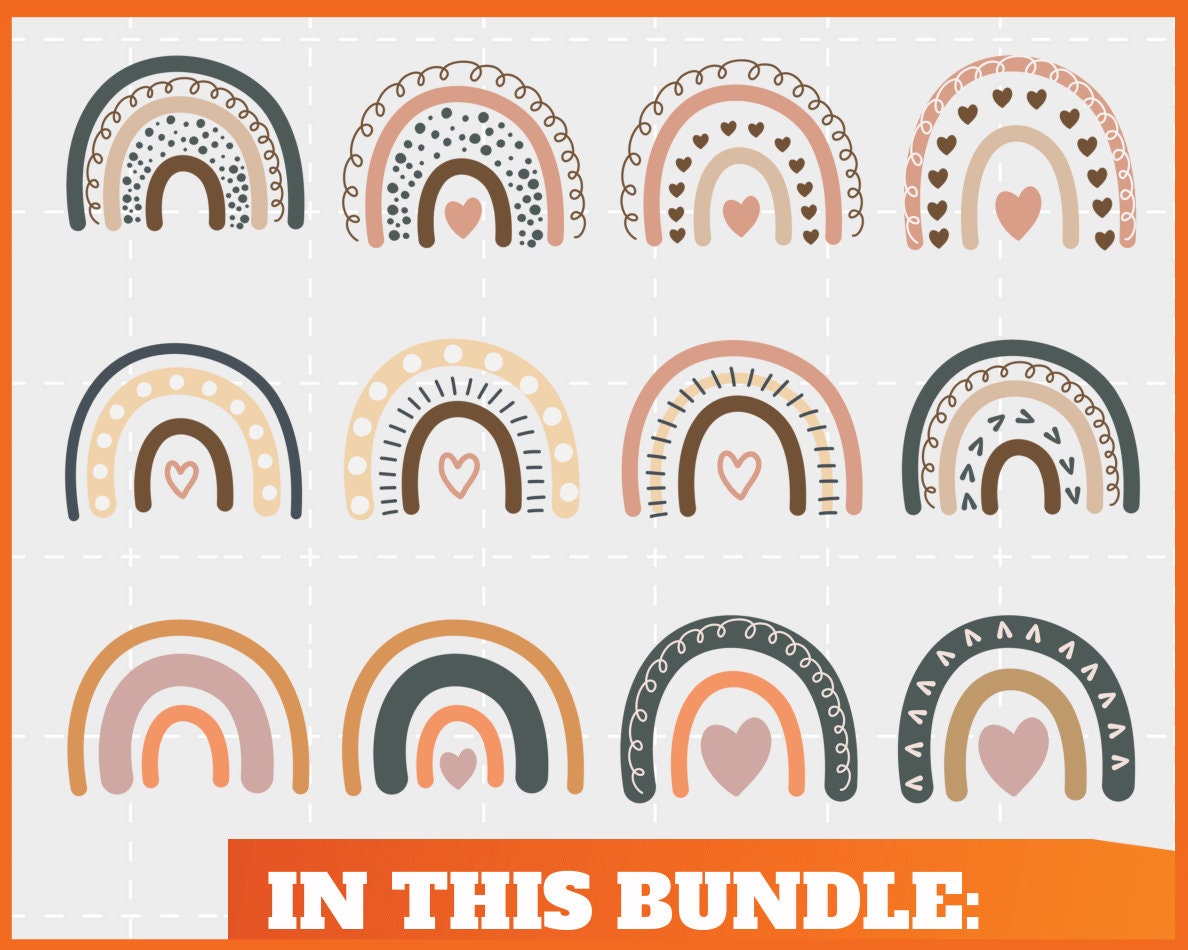 Boho Rainbow Svg Boho Rainbow Svg Bundle Boho Rainbow - Etsy