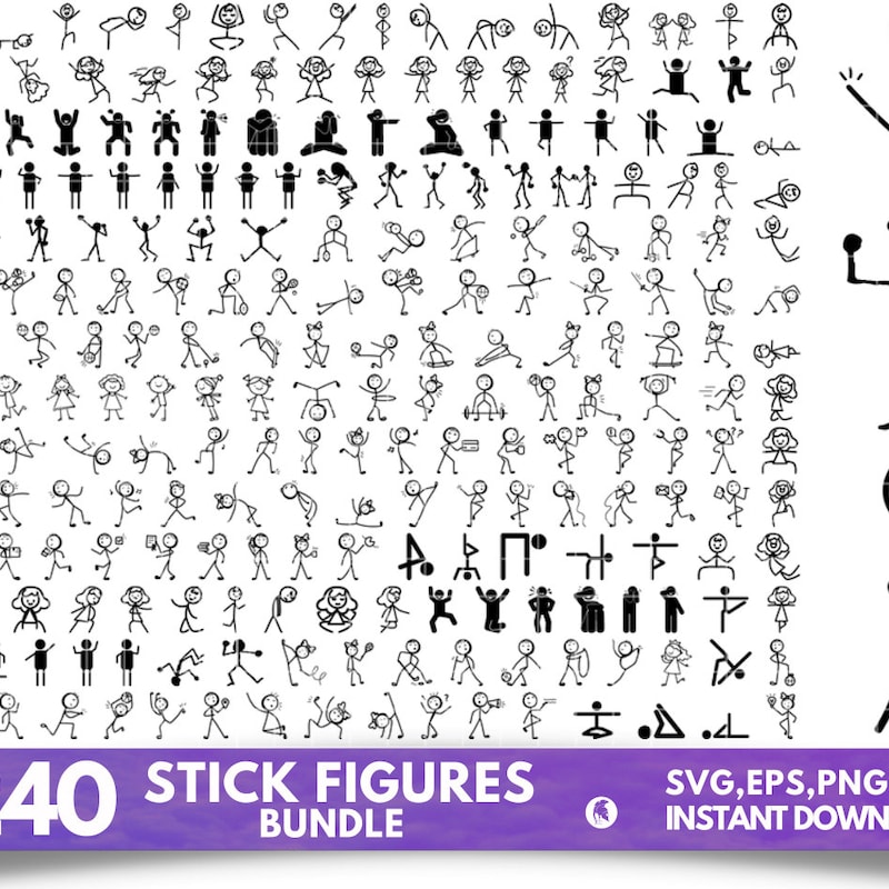 Stick Figures Svg - Etsy