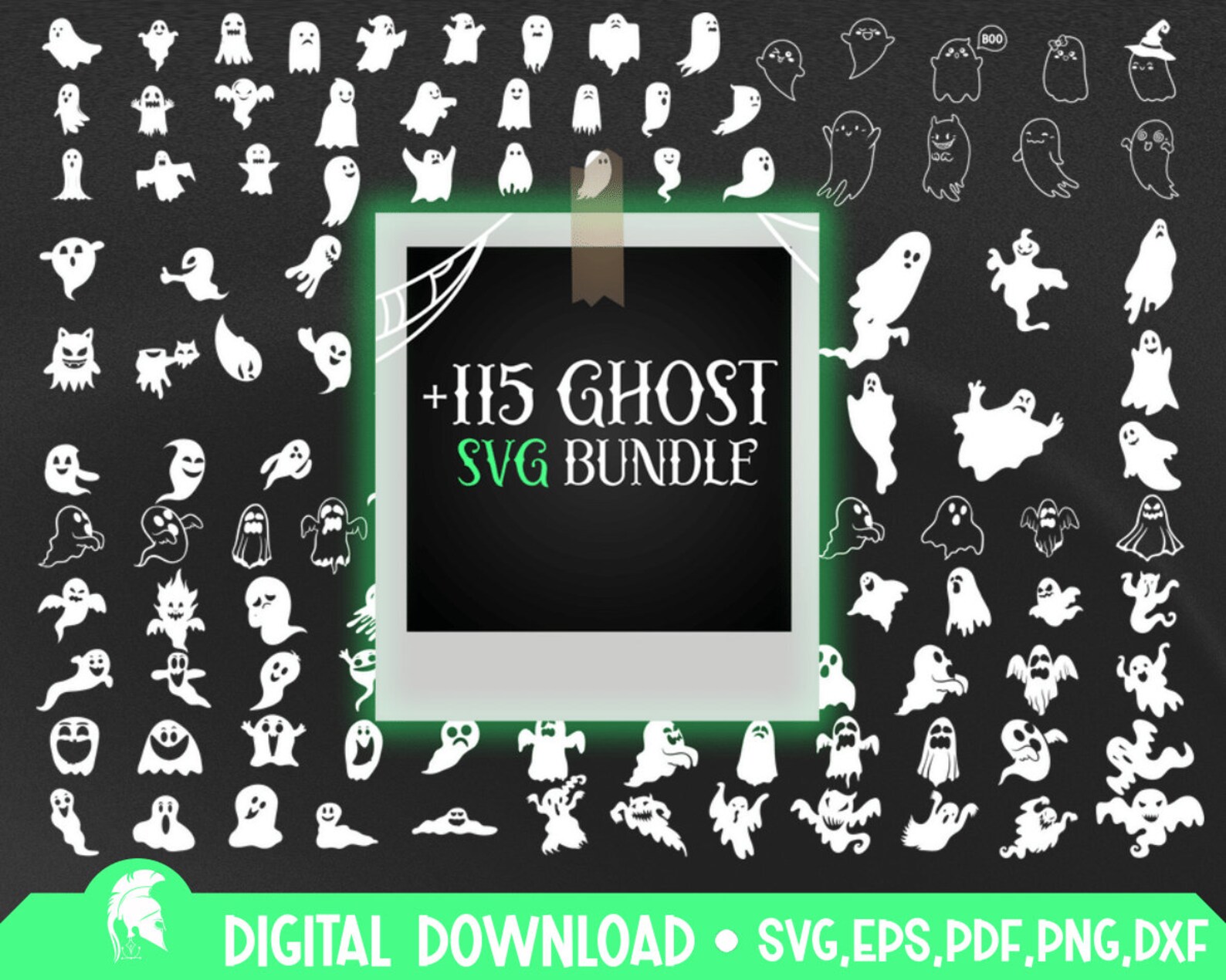 Ghost SVG Cut File for Cricut or Silhouette, Ghost Svg Bundle, Scary ...