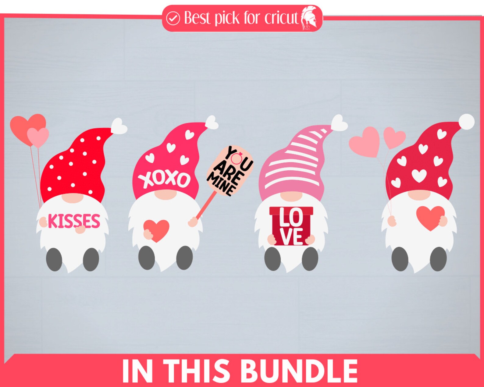 8 Valentine Day Svg Bundle Valentine Gnome Svg Gnomes Svg - Etsy