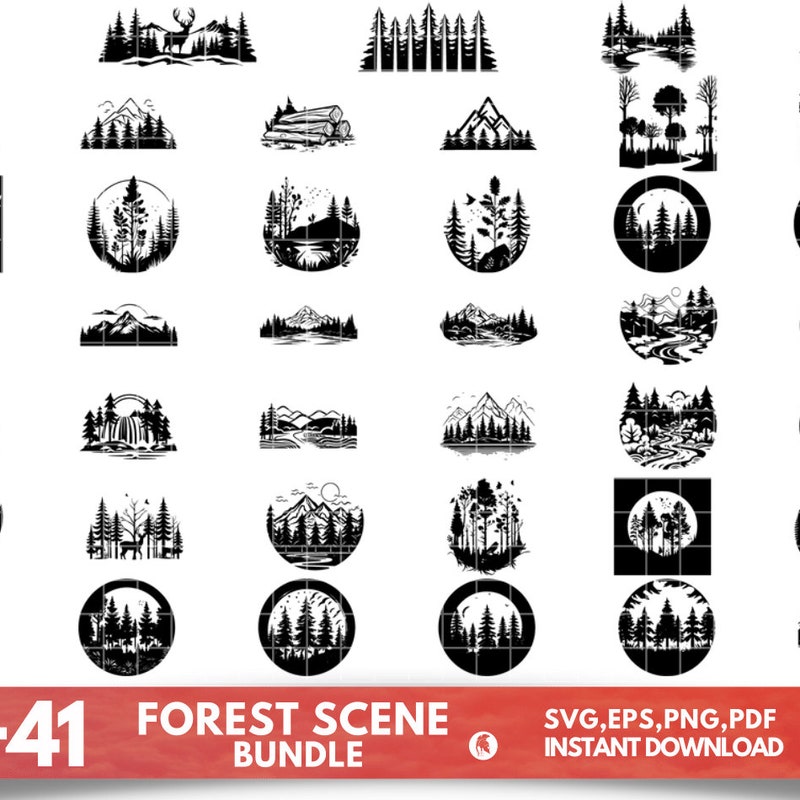 Forest Svg - Etsy
