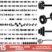 Dumbbell SVG Bundle - Dumbbell PNG Bundle - Dumbbell Clipart - Dumbbell ...