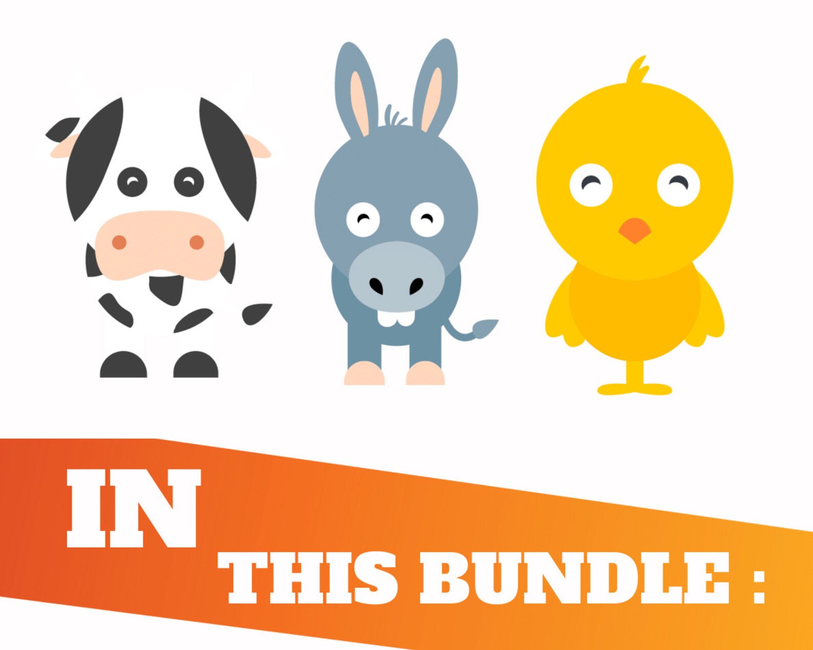 Farm Animal Cut Files Farm Animal SVG Farm Animal Clip Art | Etsy