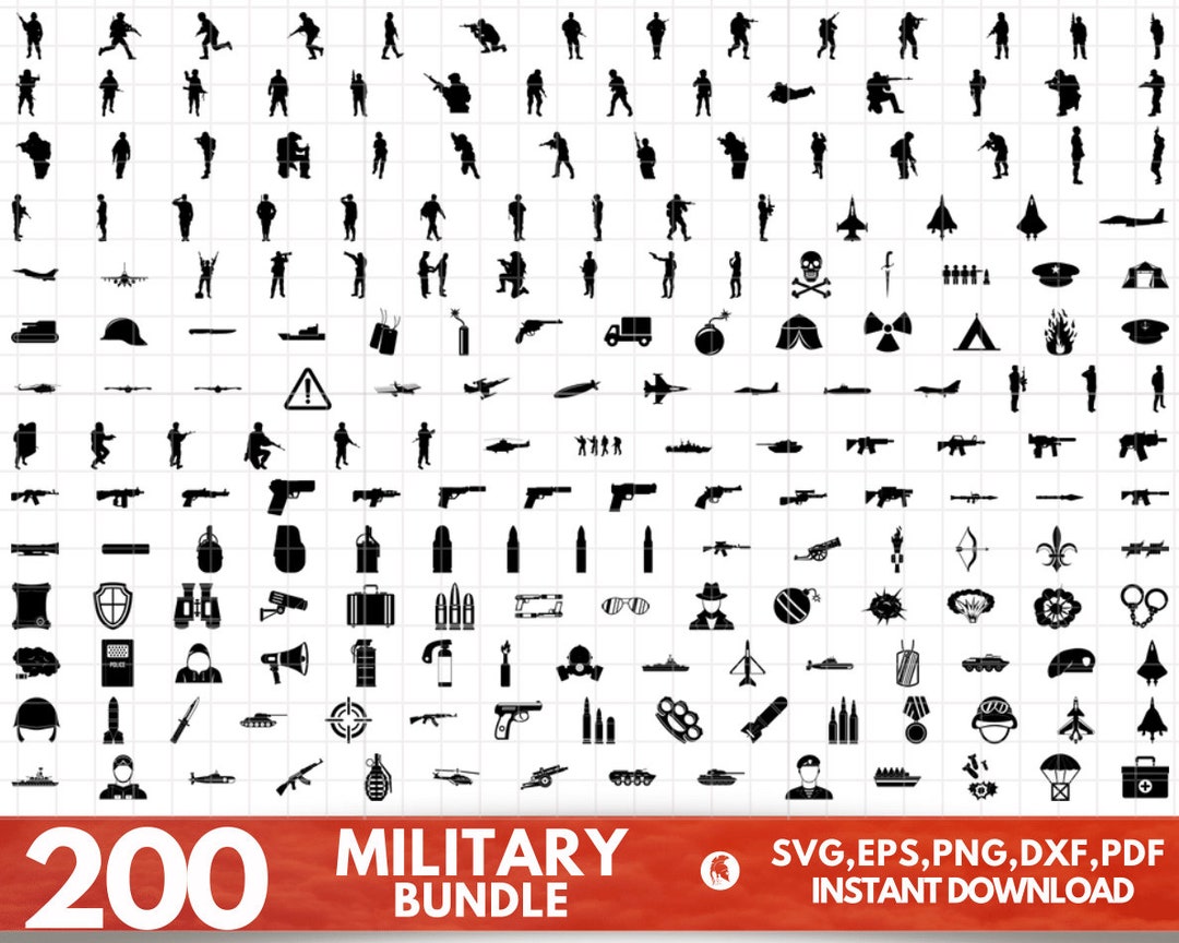 Military SVG Bundle, Military Dxf, Soldier Svg, Army Svg, Military Png ...