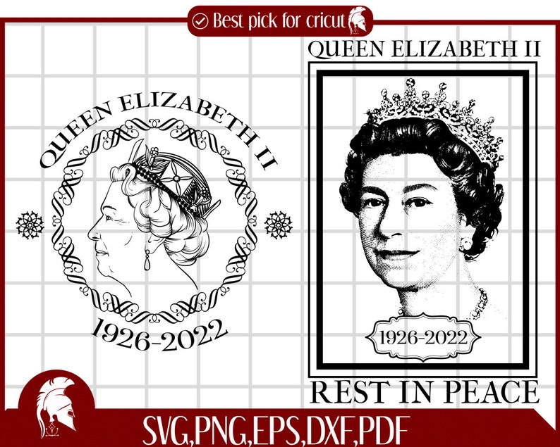 Queen Elizabeth RIP 1926 2022 Svg Dxf Png Cut File Instant - Etsy