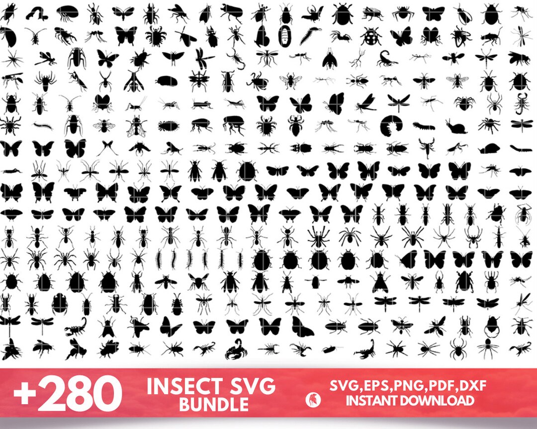 Insect Svg. Insect Svg Bundle. Insect Silhouette. Insect Cut Files ...
