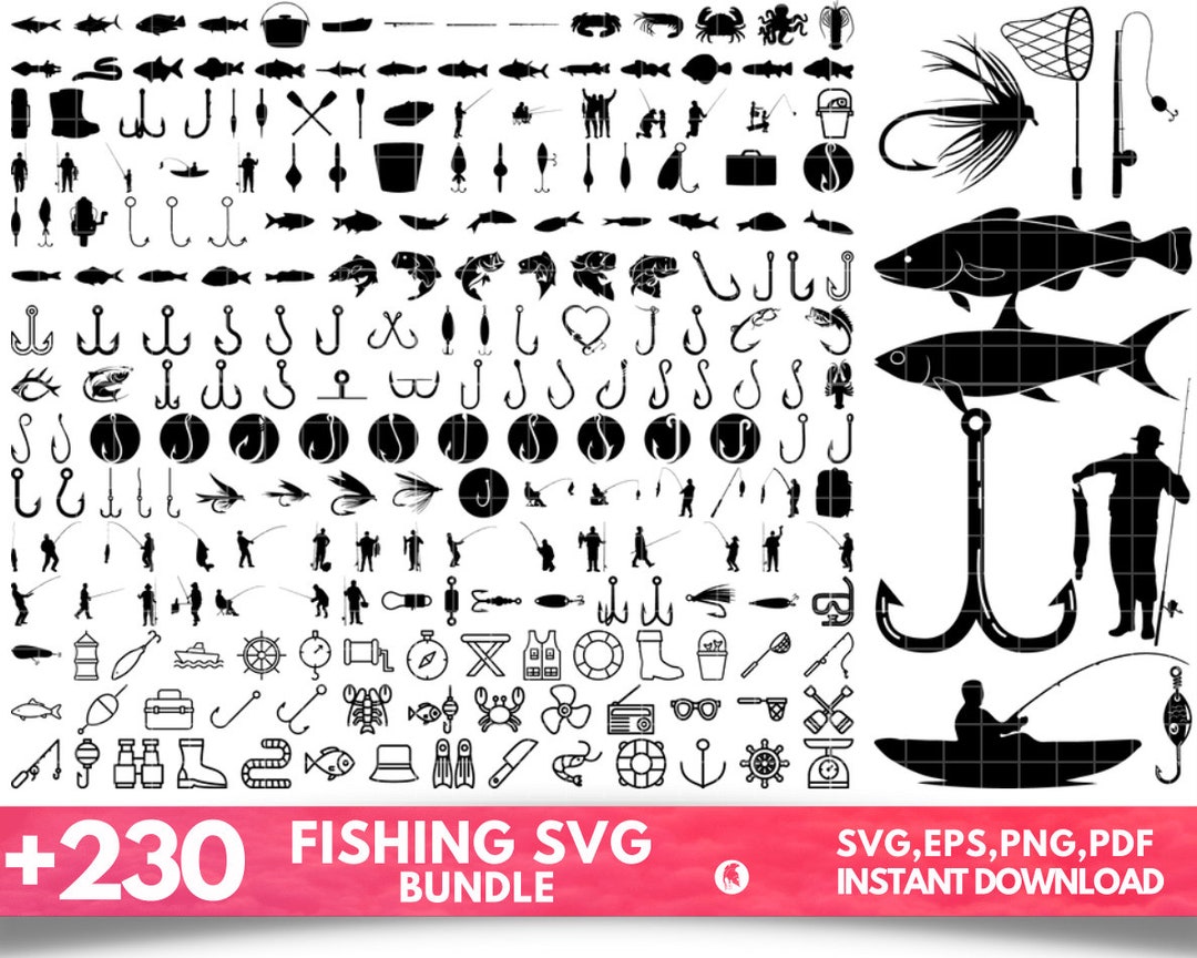 FISHING SVG Bundle, FISHING Svg Cut Files for Cricut, Fishing Lure Svg ...