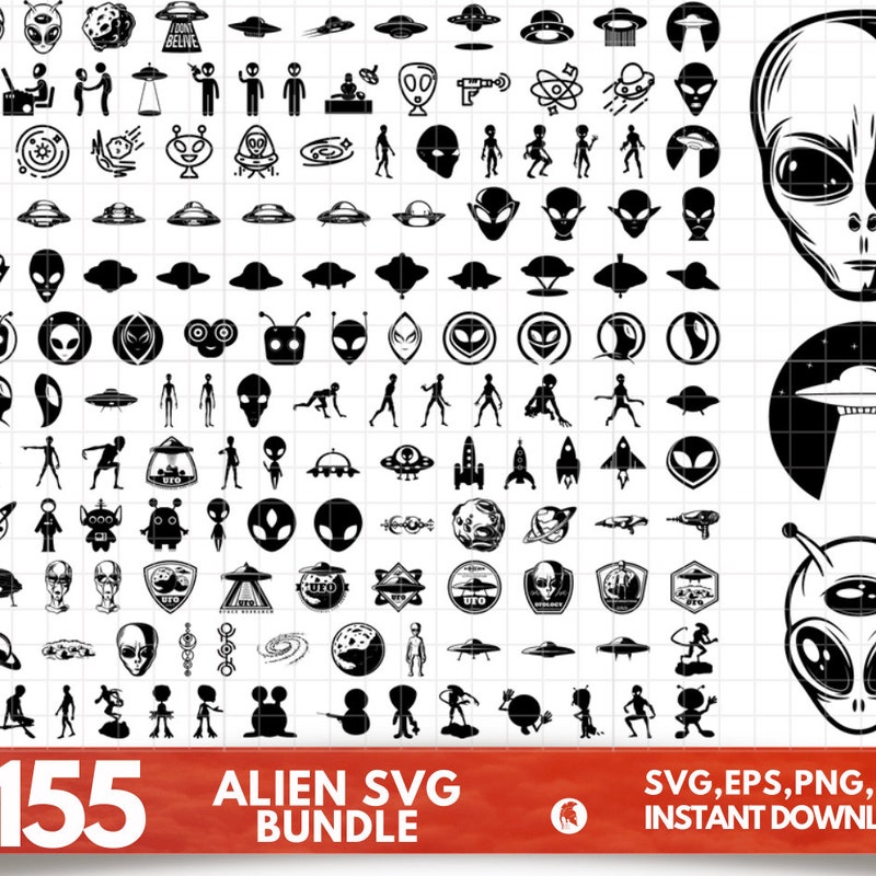 Alien Svg - Etsy