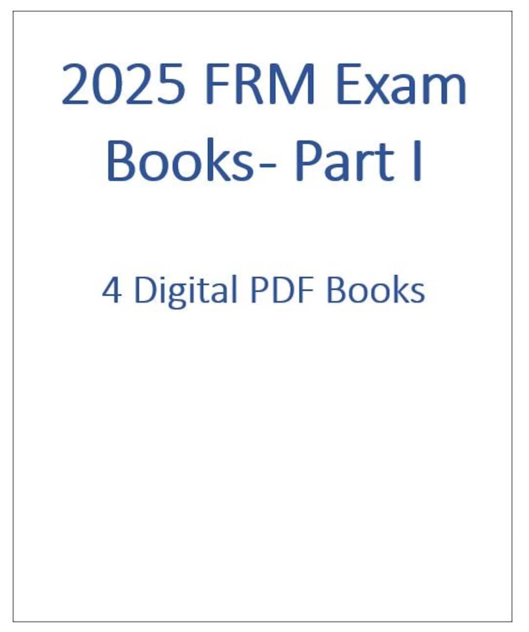 2025 FRM Exam Books - Part 1 - Etsy