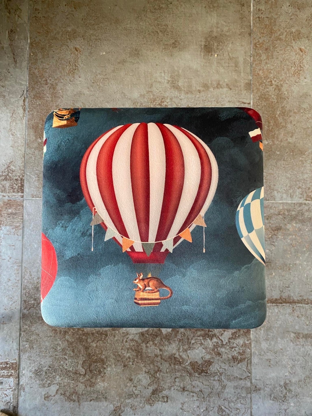 Blue Hot Air Balloon Stool - Etsy