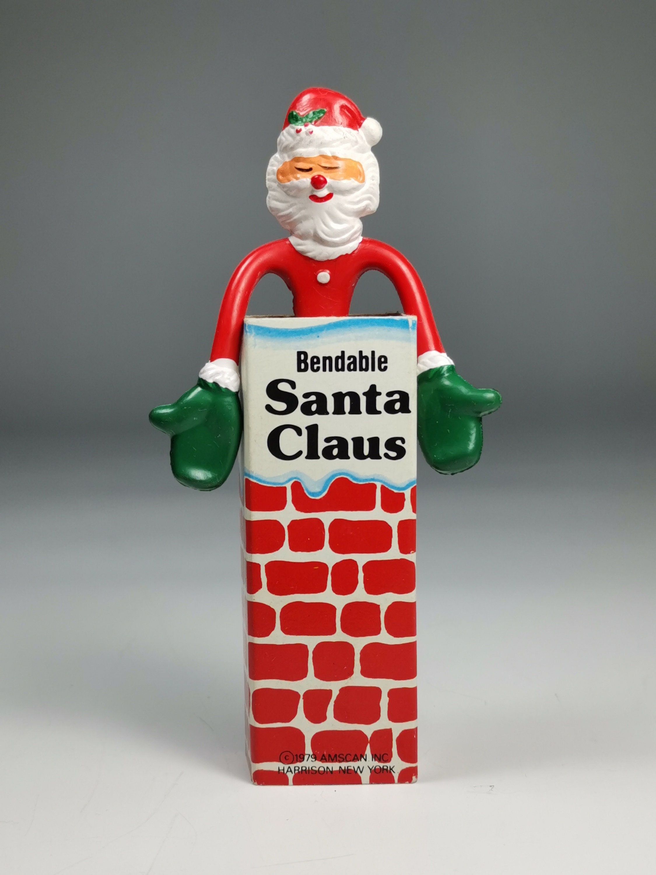Vintage Bendable Santa Claus Flexible Figure With Chimney - Etsy