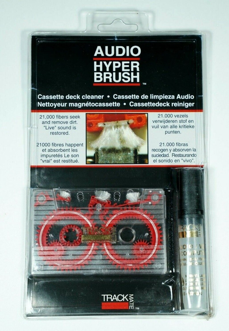 Cassette Deck Cleaner Audio Hyper Brush Track Mate Vintage MADE IN ...