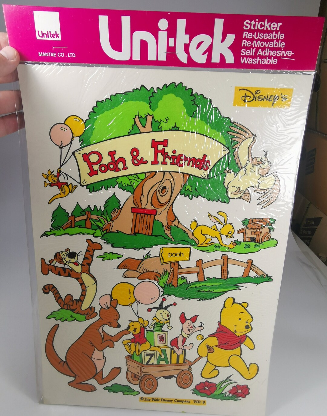 Pooh & Friends Walt Disney Washable Sticker by Unitek 39x27.5cm - Etsy