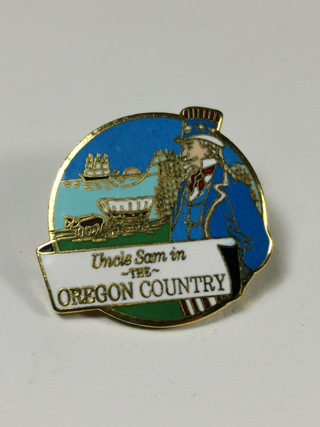 Oregon Country, Pin, Uncle Sam, Uncle Sam in Oregon Country, Vintage ...