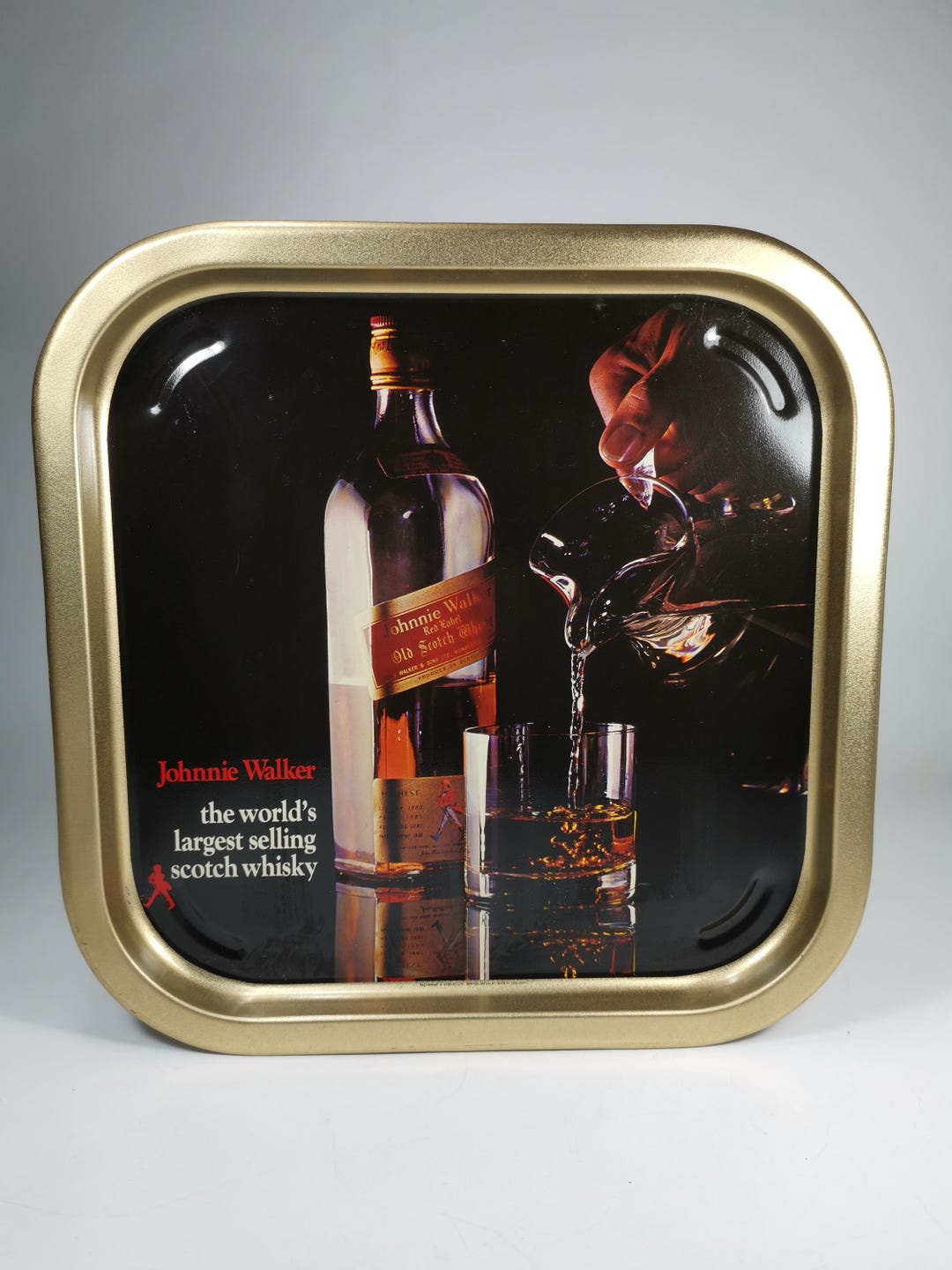 Vintage Collectible Advertising Tray-barware Johnnie Walker Whisky ...