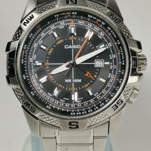 Casio WR 100M Stainless Steel Wrist Watch Analog Quartz Mens AMW-105D ...