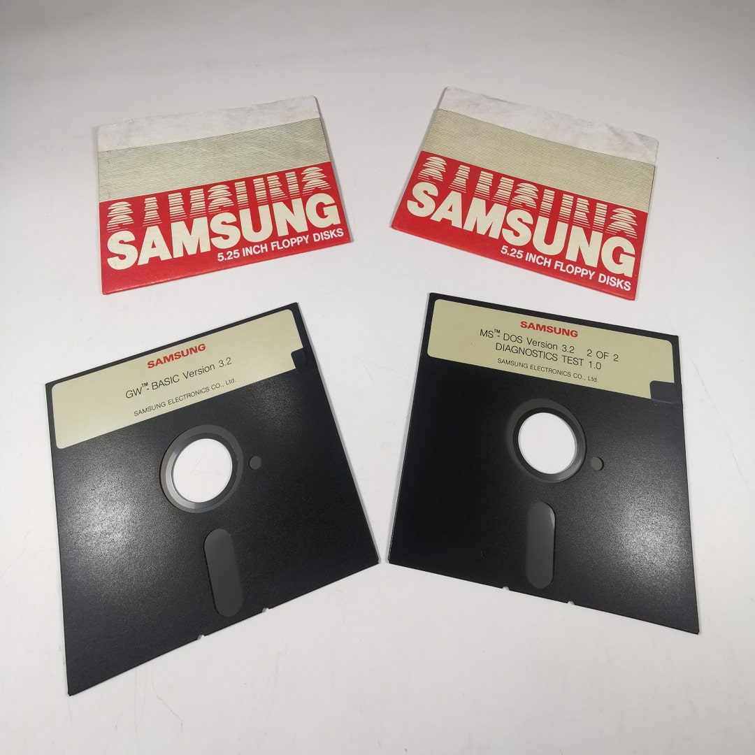 Samsung GW Basic Version 3.2 & Diagnostics Test 1.0 2OF 2 5.25 Floppy ...