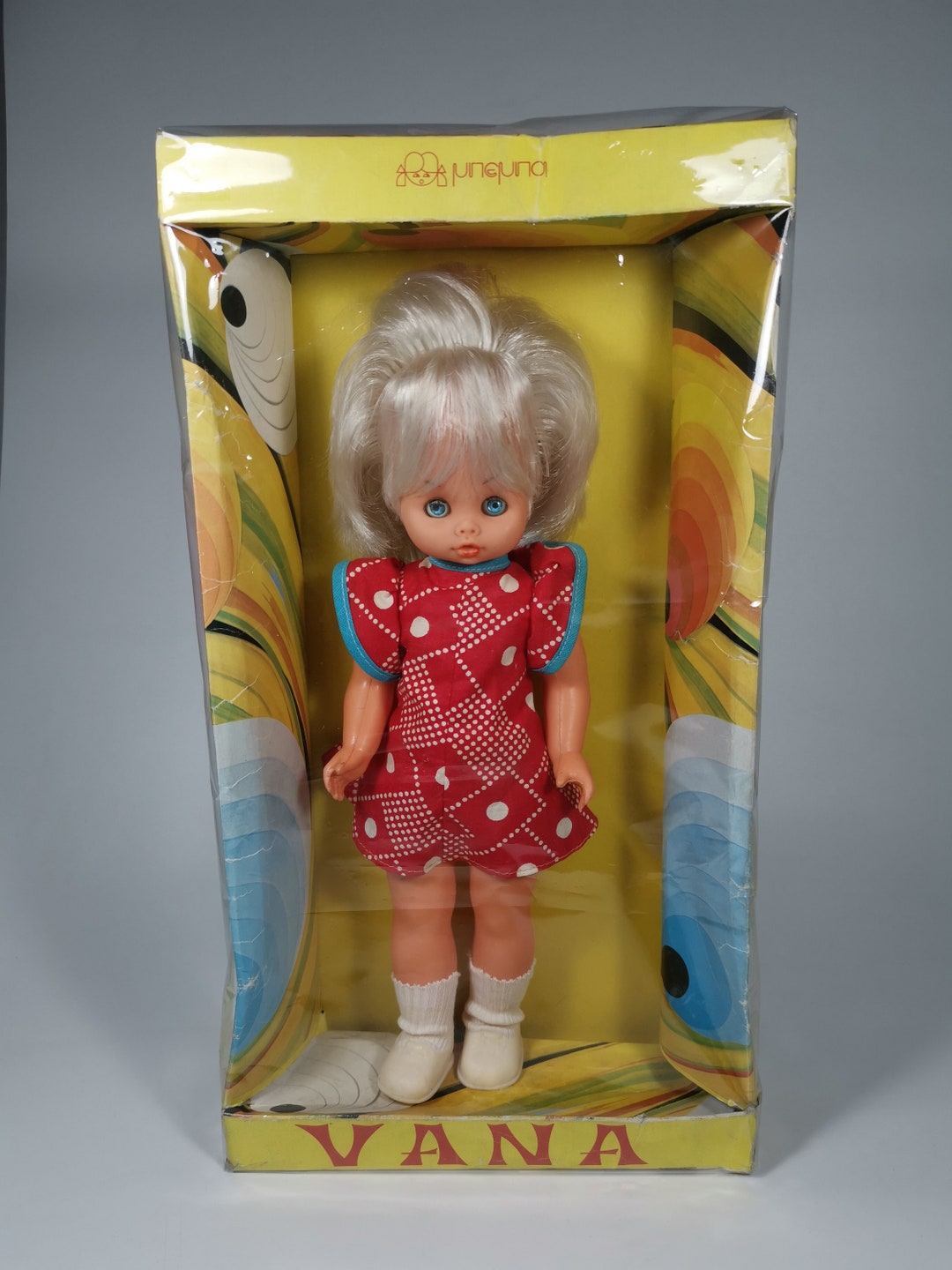 Mpempa 60s 70s Plastic Doll Vana by Vintage Greek Company Retro Doll ...