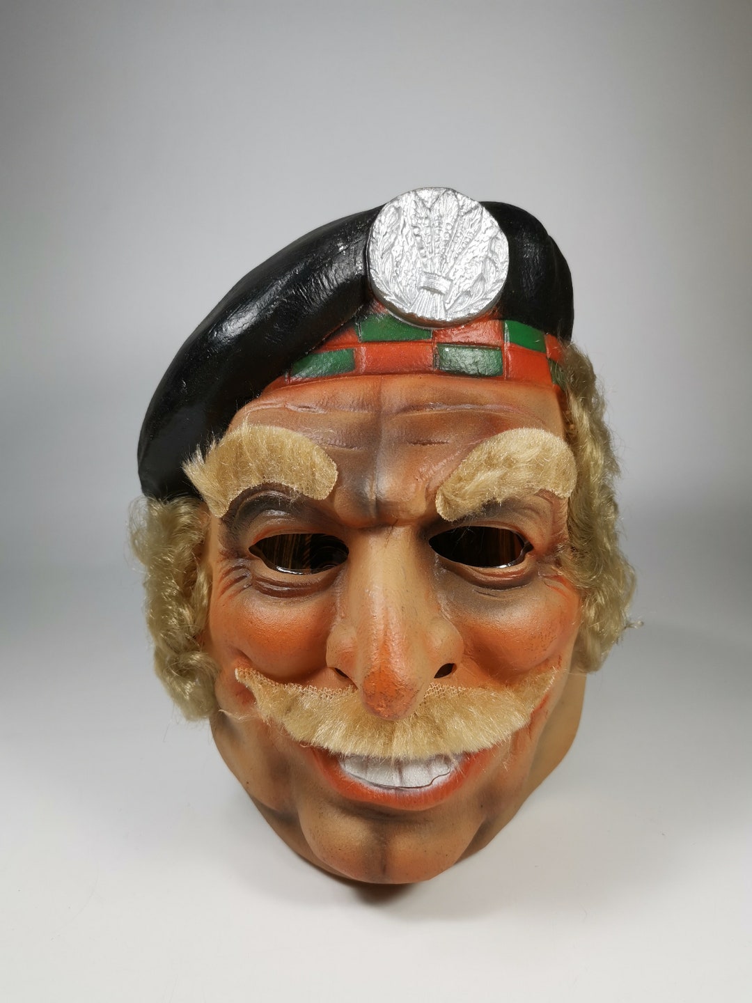 Scottish Vintage Latex Vinyl Mask Full Head Halloween Carnival - Etsy